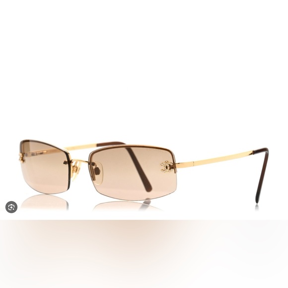 CHANEL | Accessories | Chanel Crystal Sunglass Frames With Gold Accents ...